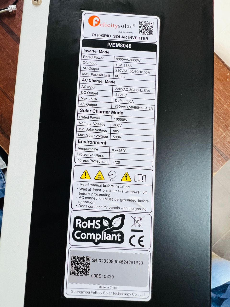 IVEM 8KVA 48V Inverter Single Phase off Grid Solar Inverter ...